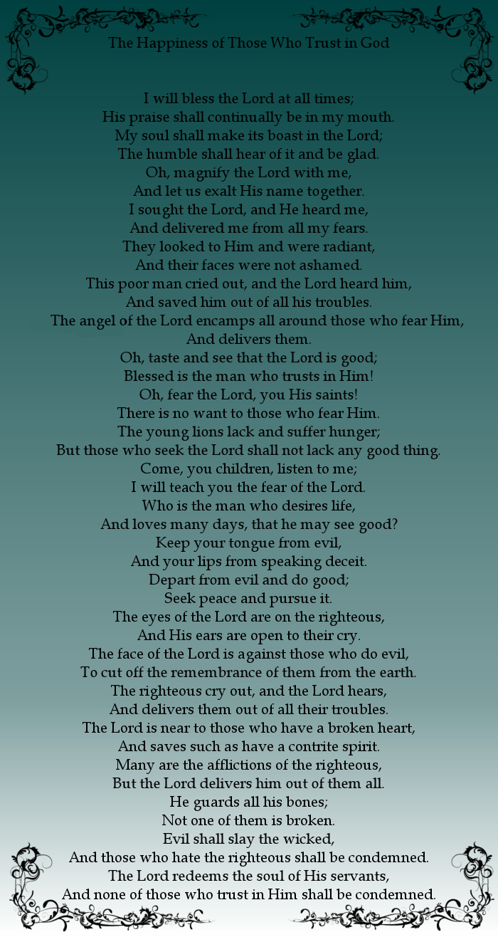 Chapter 34 Of Psalms